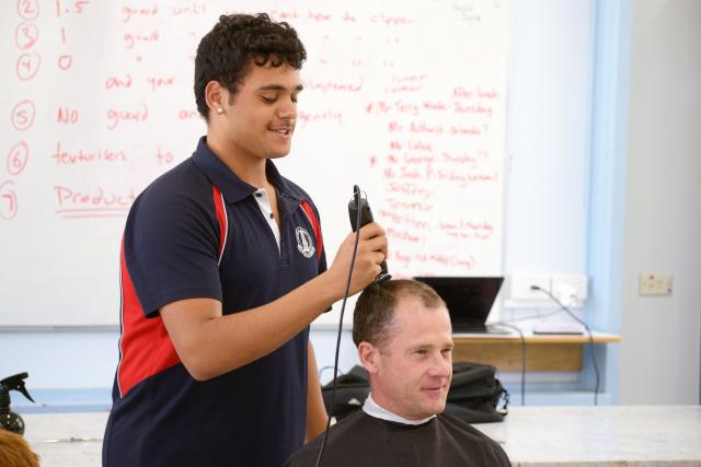 Students learning barbering skills | Port Lincoln Times
