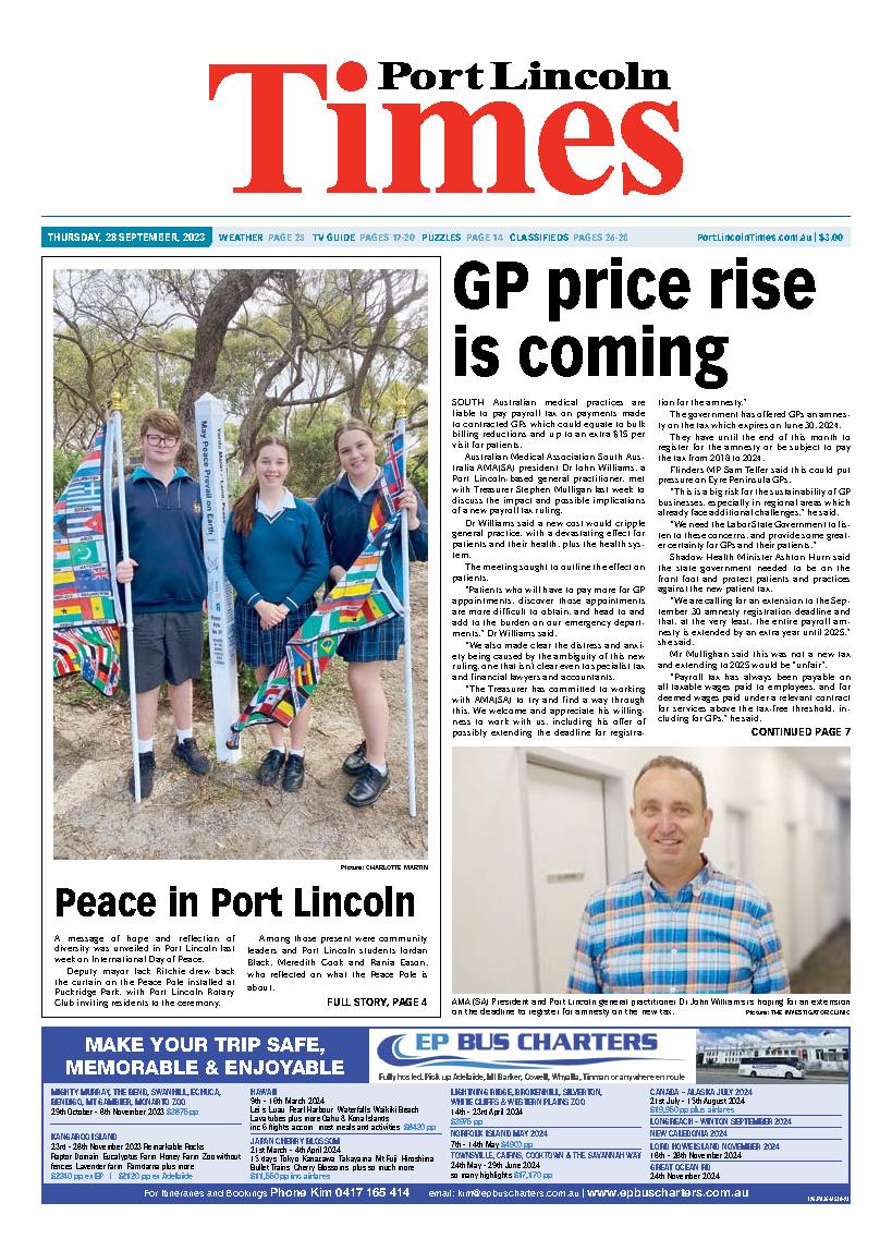 Port Lincoln Times – 28th September 2023 | Port Lincoln Times