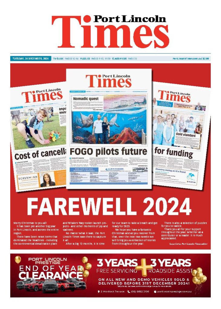 Port Lincoln Times – 26th December 2024 | Port Lincoln Times