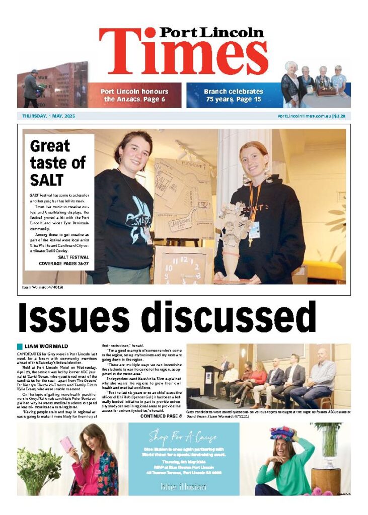 Port Lincoln Times – 1st May 2025 | Port Lincoln Times
